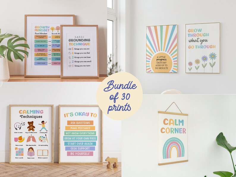 30 Calm Down Corner Posters Sign Kit Calming Decor Print - Etsy
