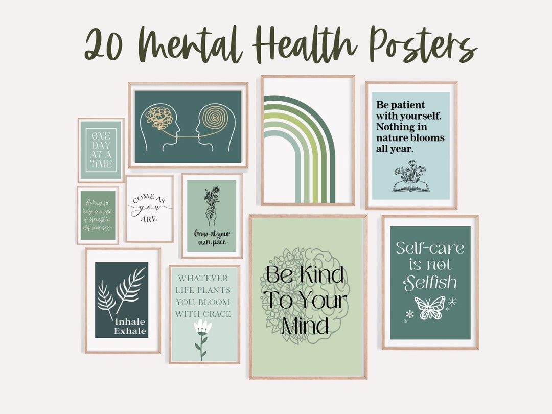 20 Therapist Office Decor Posters Mental Health Signs Counseling ...