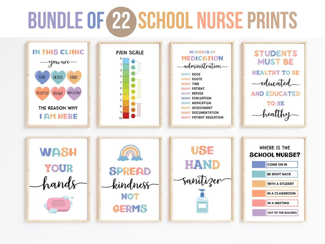 22 School Nurse Office Wall Door Sign Health Room Decorations Clinic ...