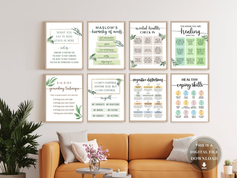 22 Therapist Office Decor Social Worker Posters Therapy Wall - Etsy