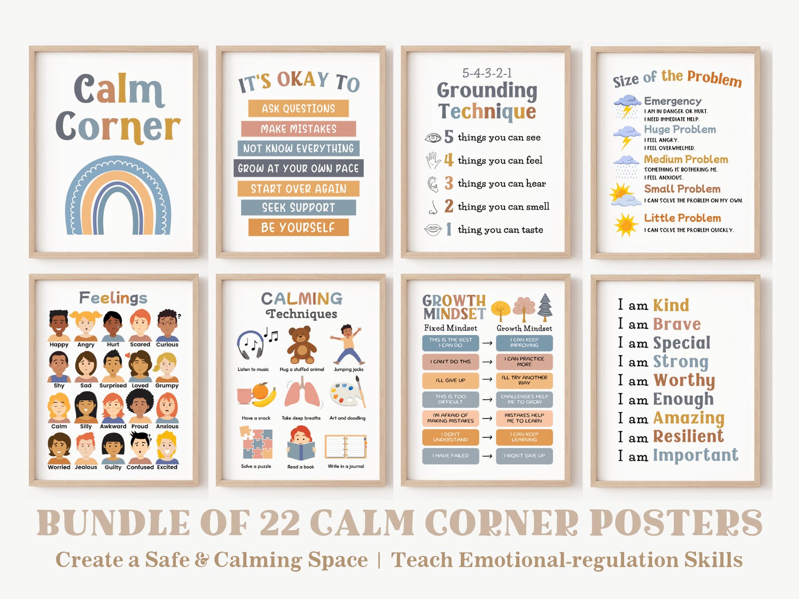 22 Boho Calming Corner Bundle School Counselor Office Decor - Etsy