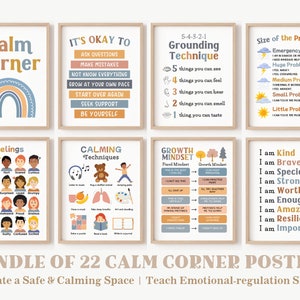 22 Boho Calming Corner Bundle School Counselor Office Decor ...
