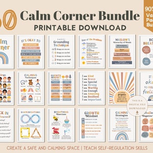 Calm Corner Sign Classroom Decor Mindfulness Printable Wall - Etsy