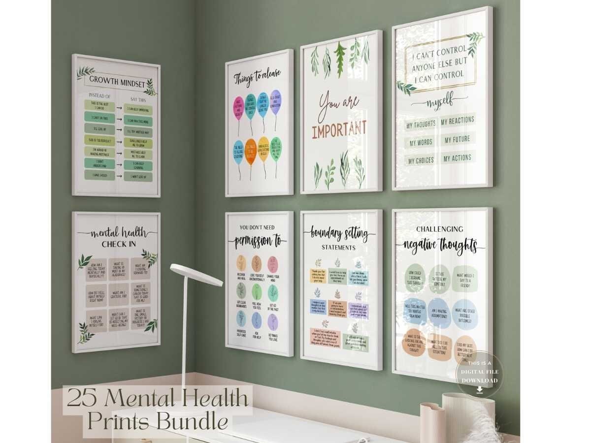 25 Psychology Office Decor Poster Counselling Therapy Art Sign ...
