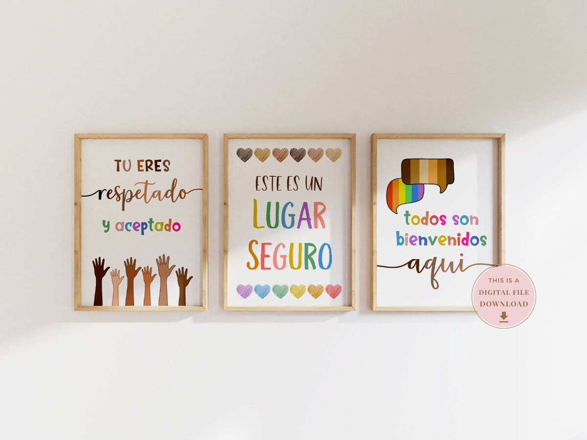 Spanish Classroom Posters Bundle Decor Class Signs Teacher - Etsy