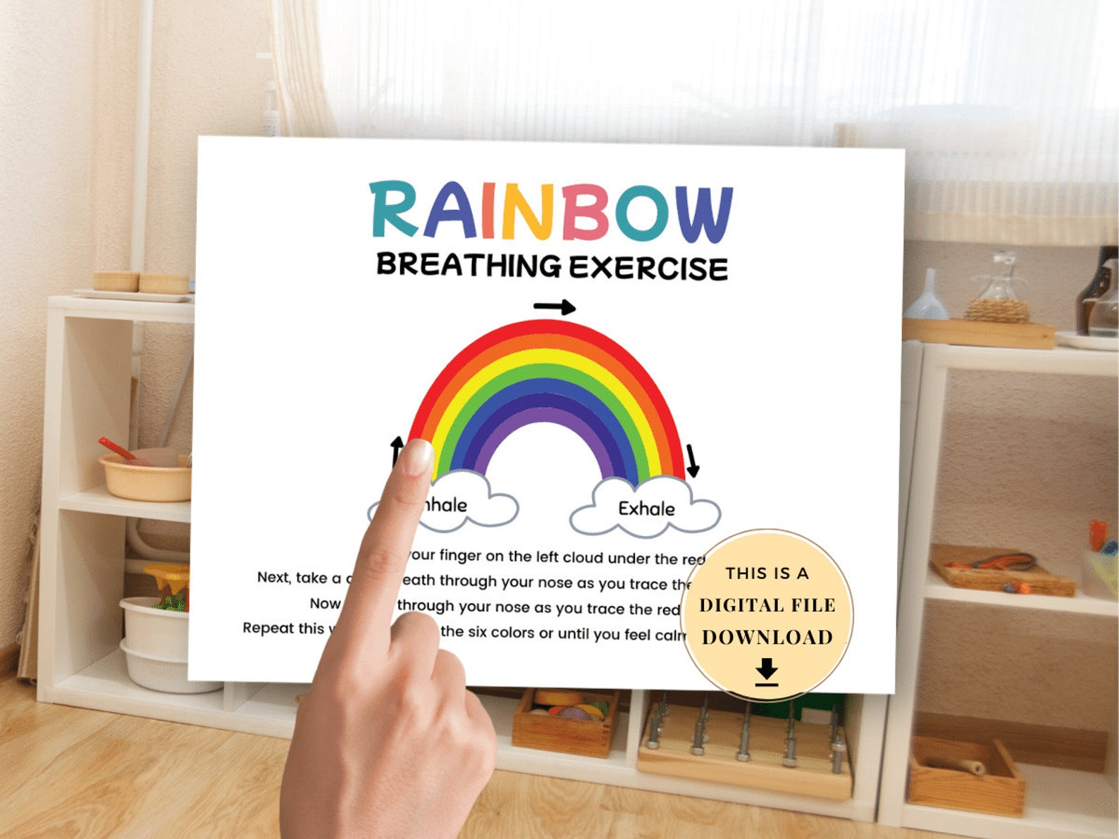 30 Mindfulness Breathing Cards Poster for Kids Mindful - Etsy