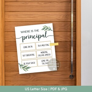 Where is the Principal Door Sign School Principal Office Decor ...