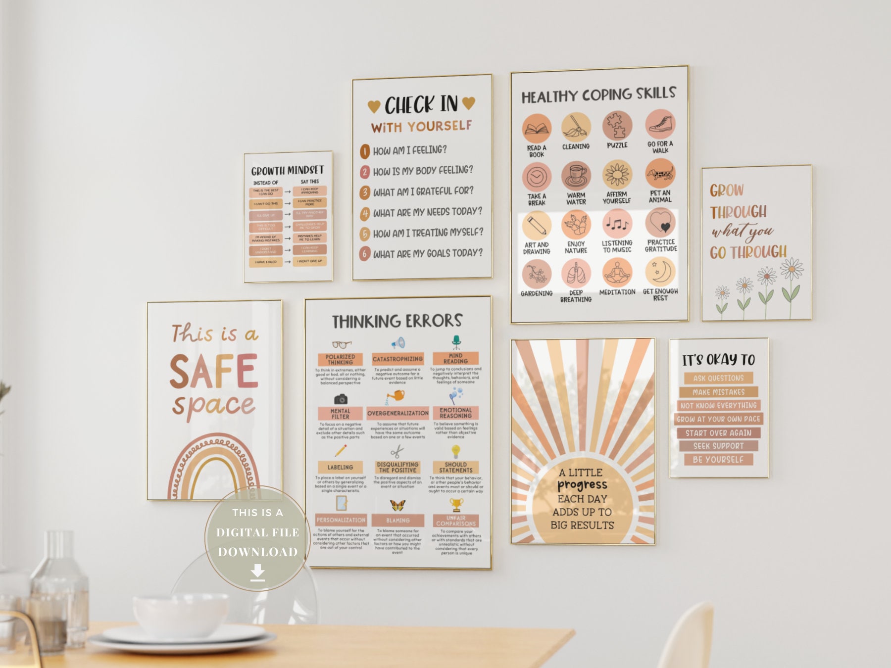 30 Therapist Decor Posters Social Worker Wall Art Therapy Office Prints ...