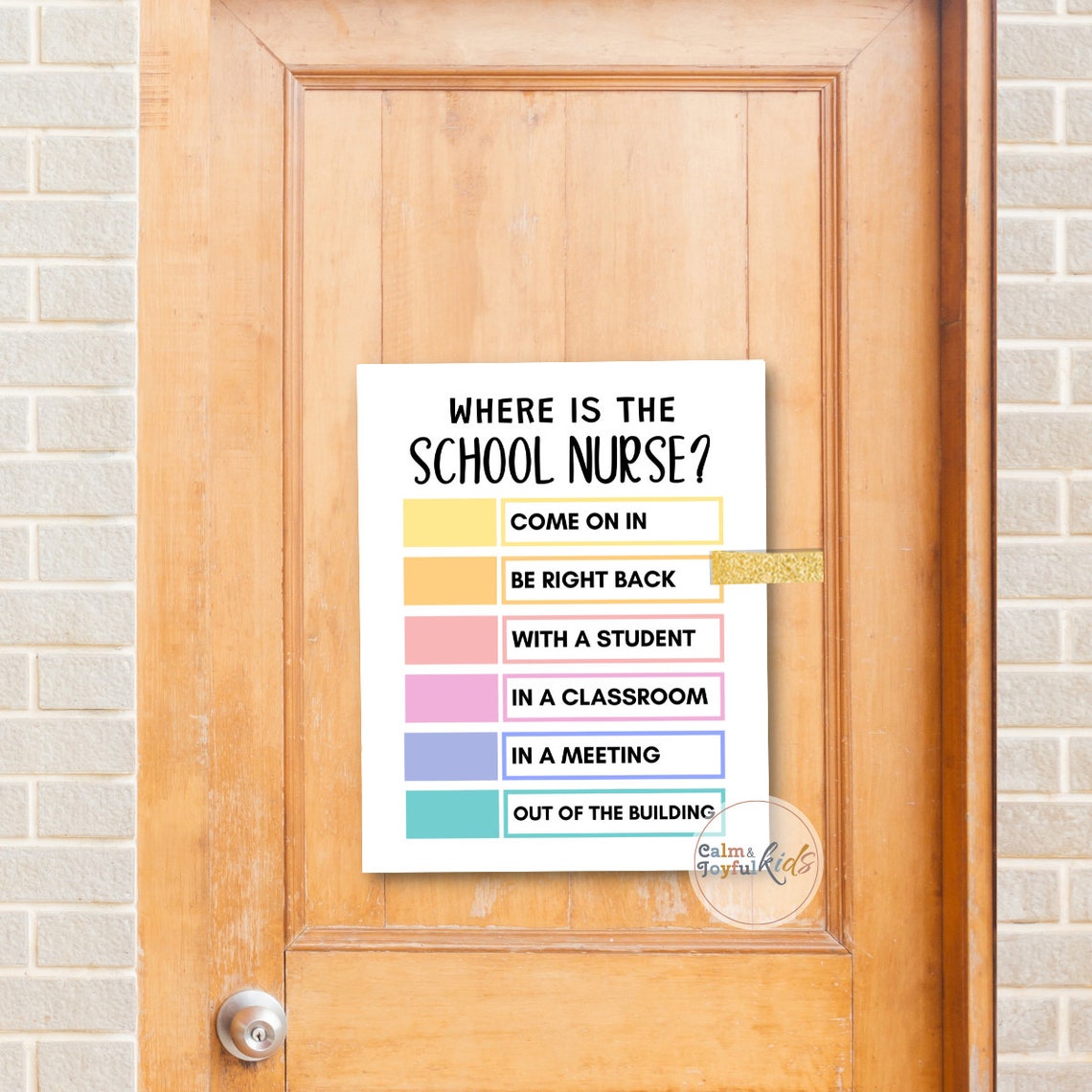 School Nurse Door Sign Where is the Nurse Door Sign Office Decor Hanger ...