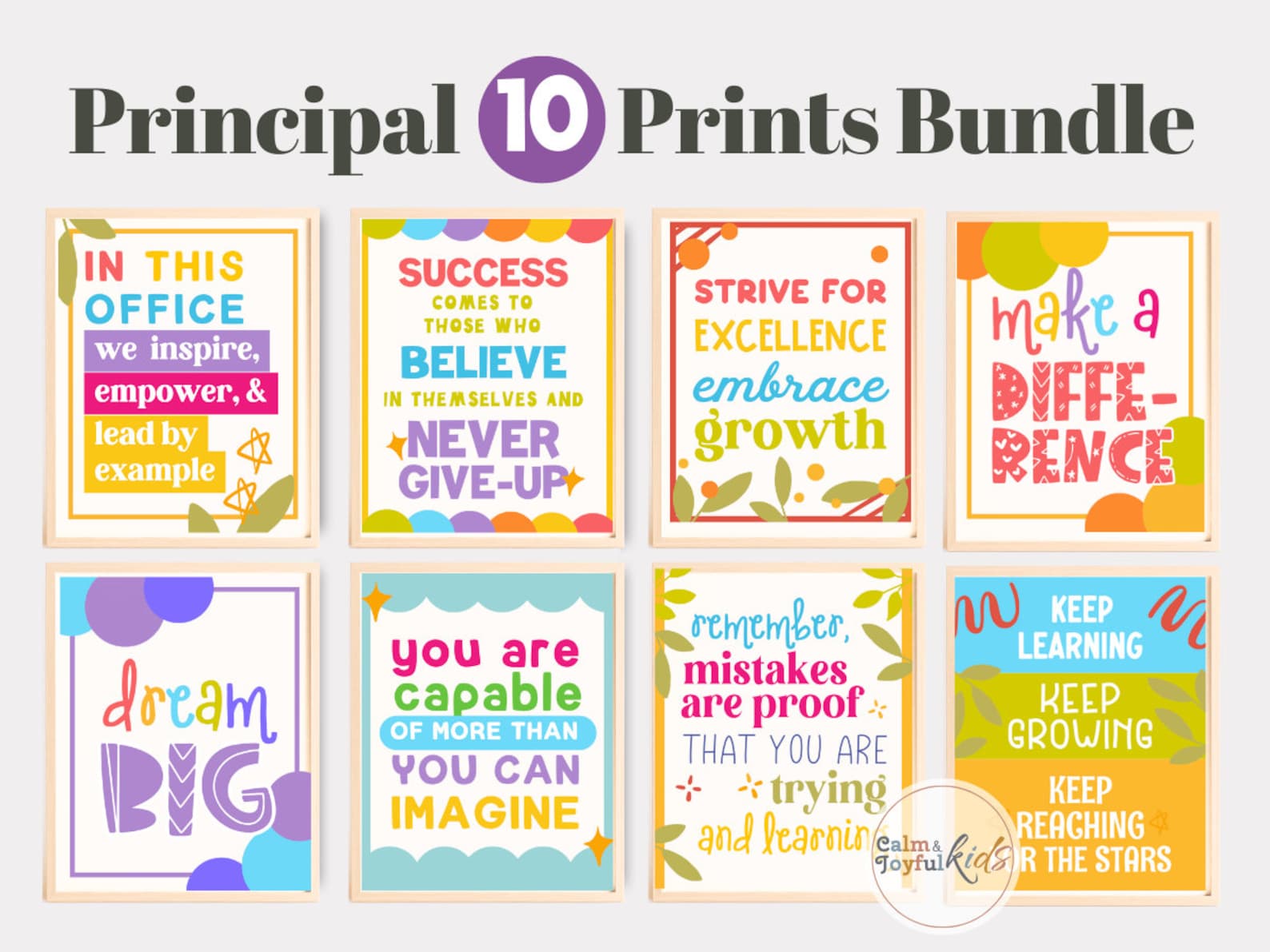 10 Principal Office Decor School Wall Art Posters Assistant Principal ...