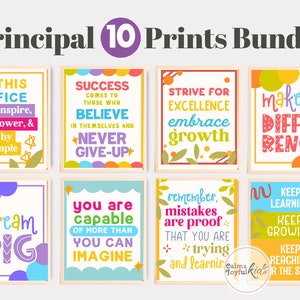 10 Principal Office Decor School Wall Art Posters Assistant Principal ...