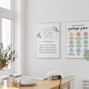 22 Spanish Confidentiality Sign Poster What You Say Here Stays in Here ...