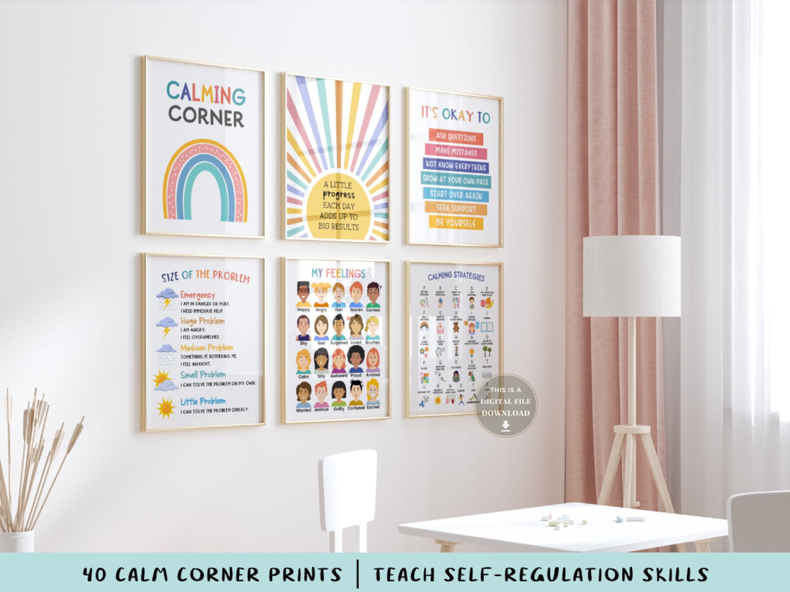 40 Calming Corner Poster Classroom Calm Down Printable Decor - Etsy