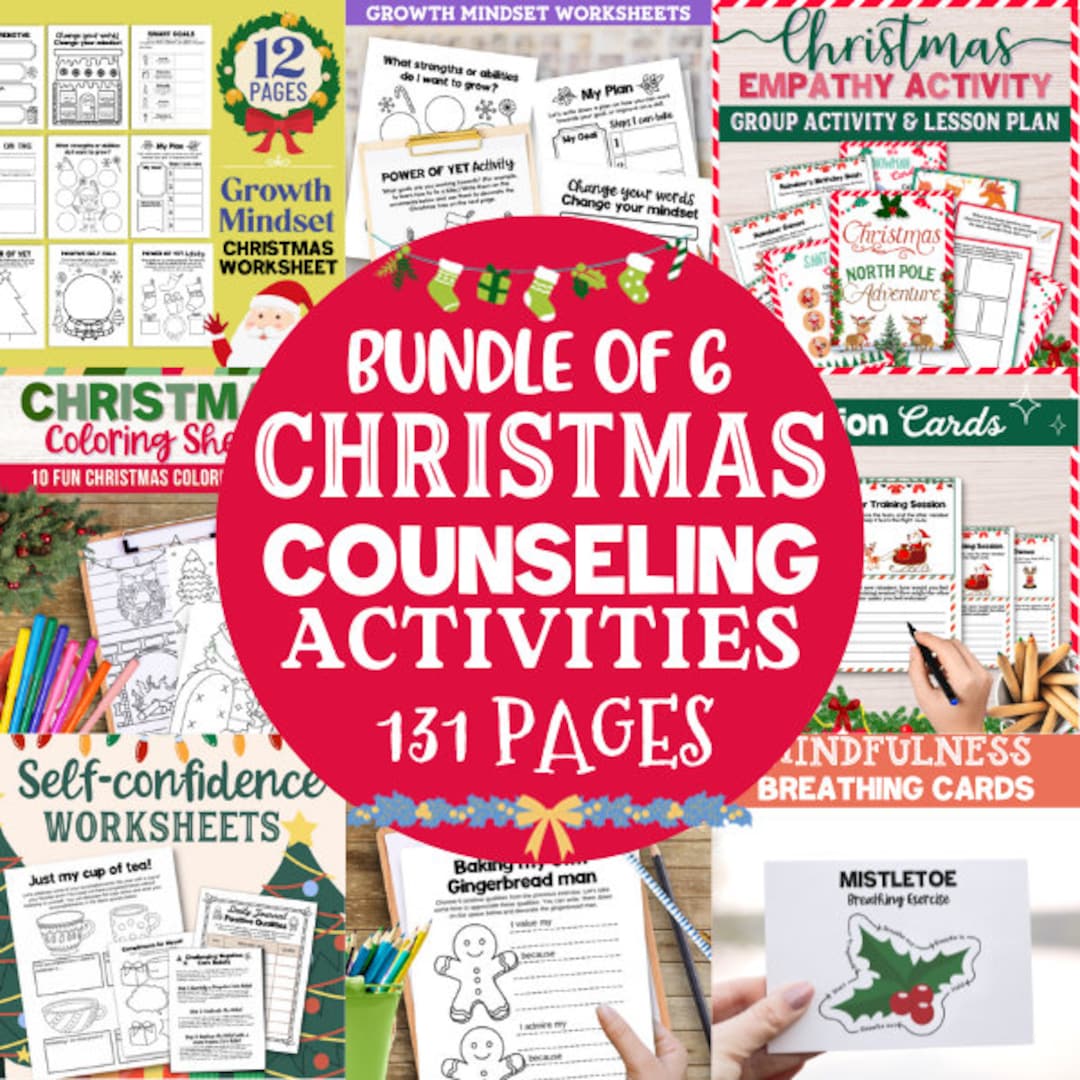 131 Christmas Counseling Activities Lessons Worksheets Winter SEL ...