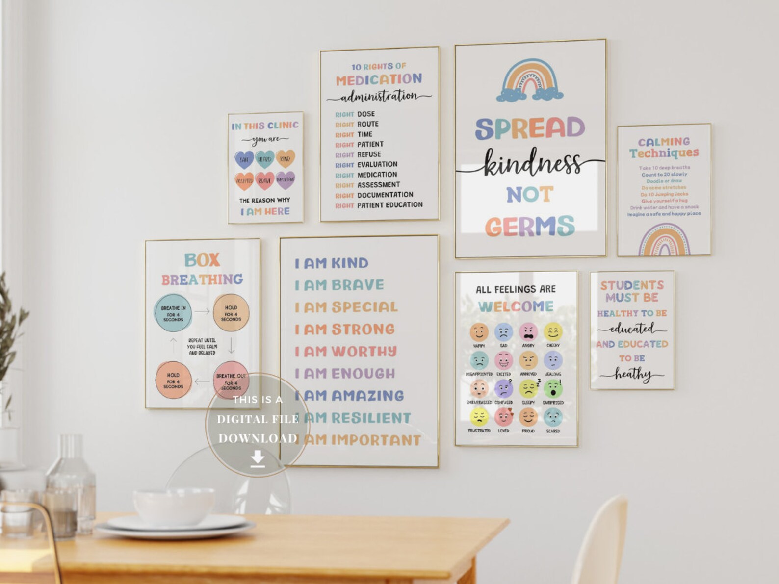 15 School Nurse Decor Office Prints Health Clinic Posters - Etsy