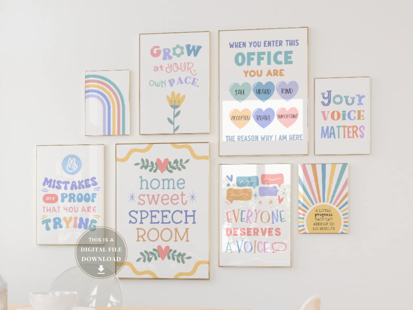 20 Speech Therapy Room Posters SLP Decor Language Pathologist - Etsy