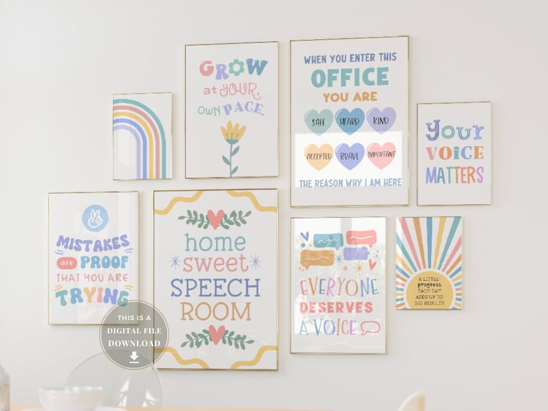 20 Speech Therapy Room Posters SLP Decor Language Pathologist - Etsy ...