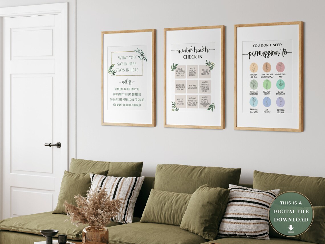 25 Counselling Poster Psychology Office Decor School Psychologist Wall ...