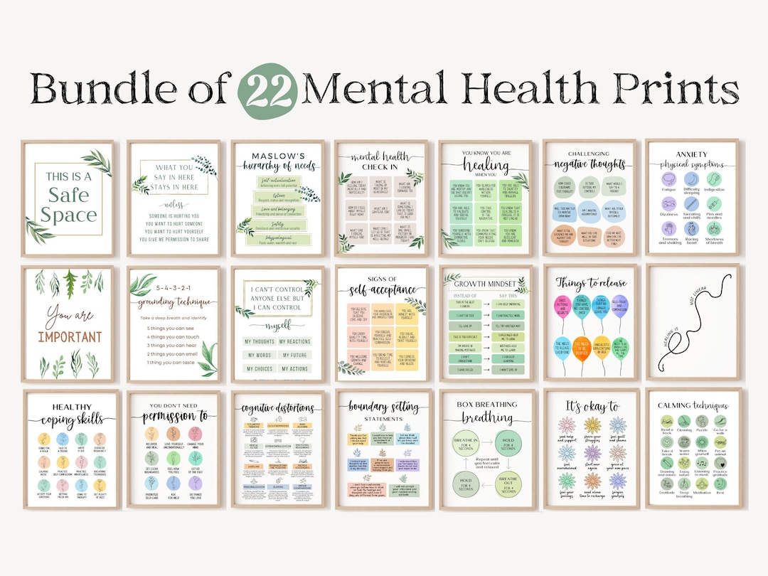 22 Therapist Office Decor Social Worker Posters Therapy Wall Art ...