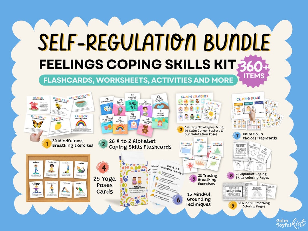 360 Feelings Kids Posters Coping Skills for Kids Therapy Worksheets ...