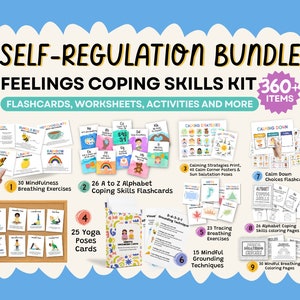 360 Emotional Regulation Children Coping Skills Posters Cards Coping ...