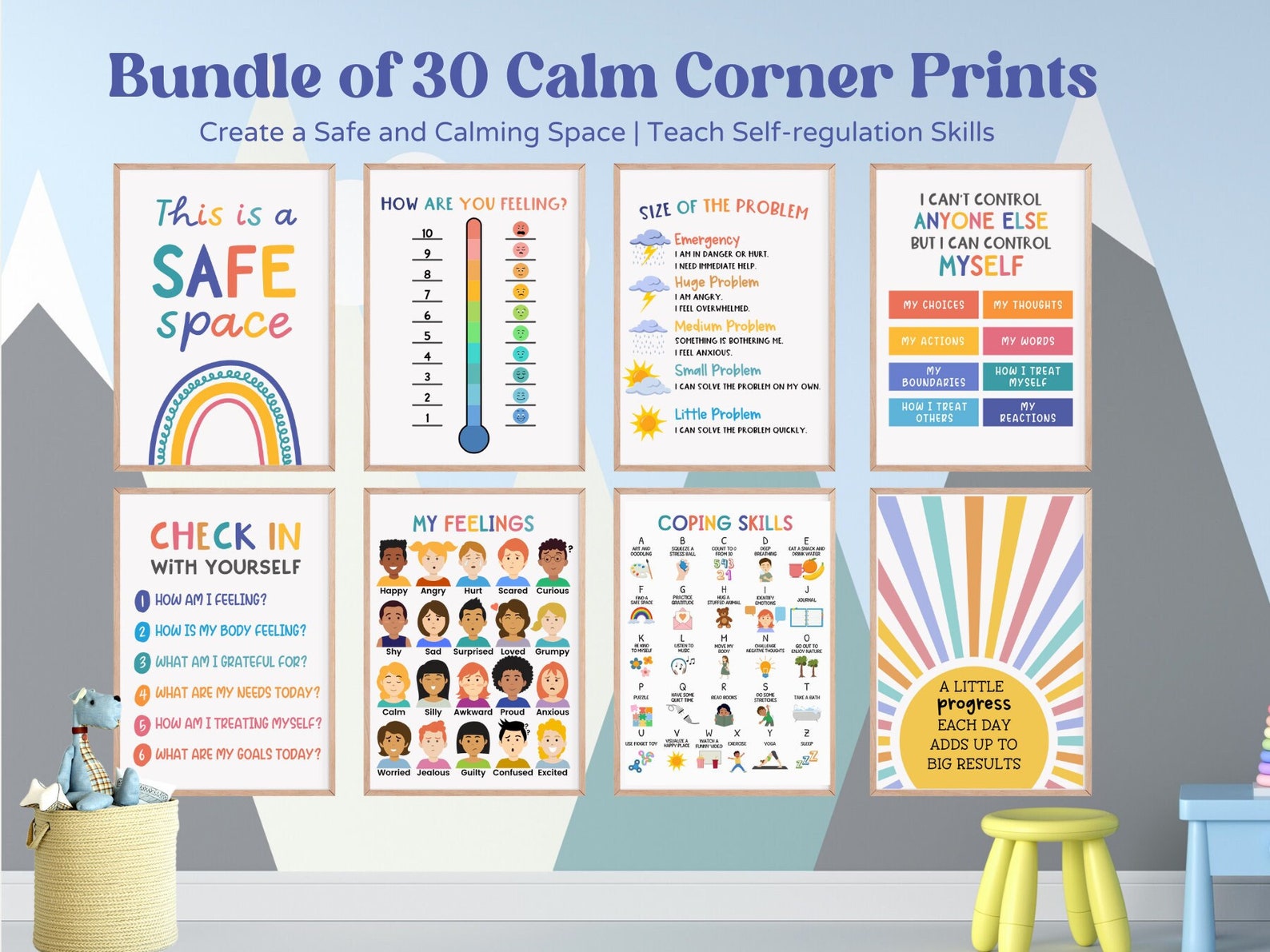 30 Calming Corner Posters Calm Down Strategies Printable Art - Etsy