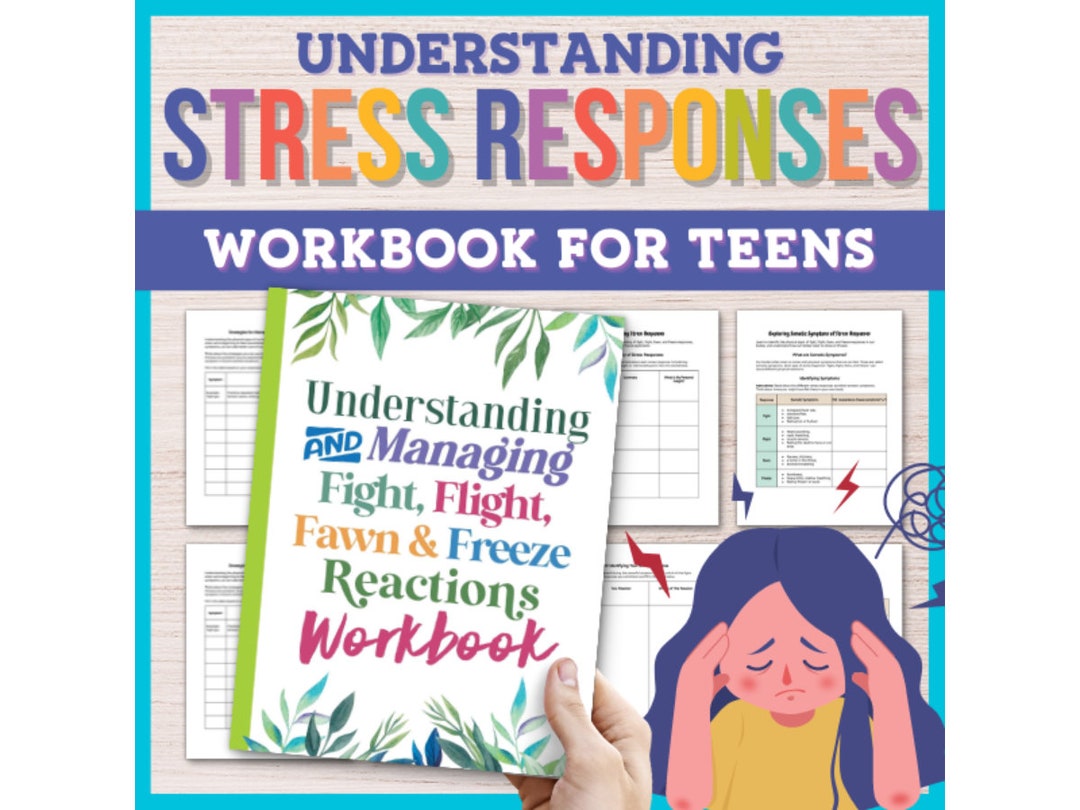 Stress Management Worksheet for Teens Adults Techniques Plan Therapy ...