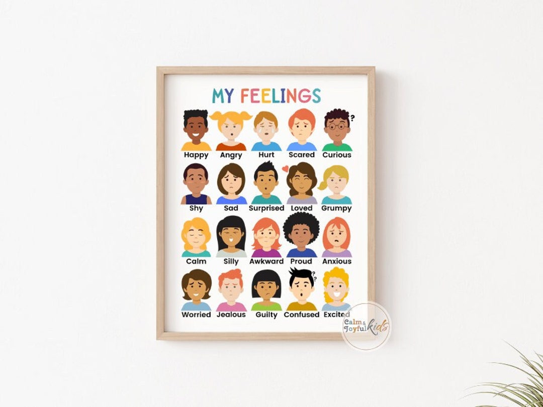 It's Okay to Feel Feelings Poster Boho Classroom Decor Emotions Chart ...