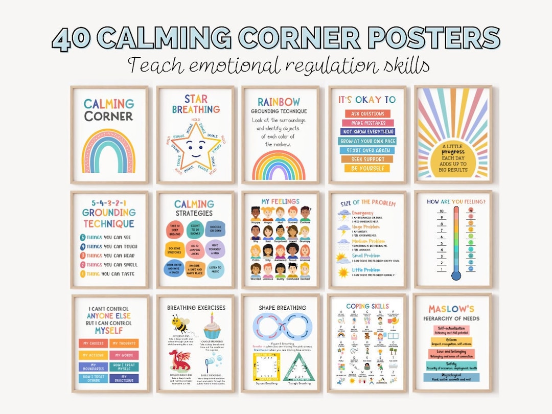 40 School Counselor Office Decor Poster Mental Health Art Kids School ...