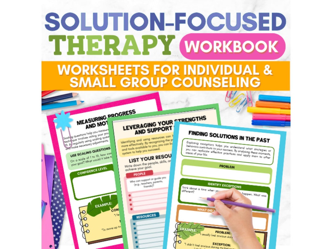 SFBT Therapy Solution Focused Worksheets Mental Health Tools Therapist ...