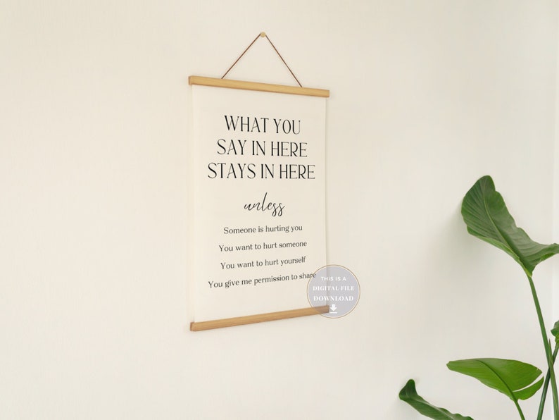 Confidentiality Poster Sign Counseling Office Decor Social - Etsy