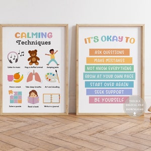 40 Calm Down Corner for Preschool Poster Bundle Coping Skills - Etsy