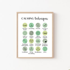 Calming Techniques for Kids Grounding Classroom Decor Calming Down ...