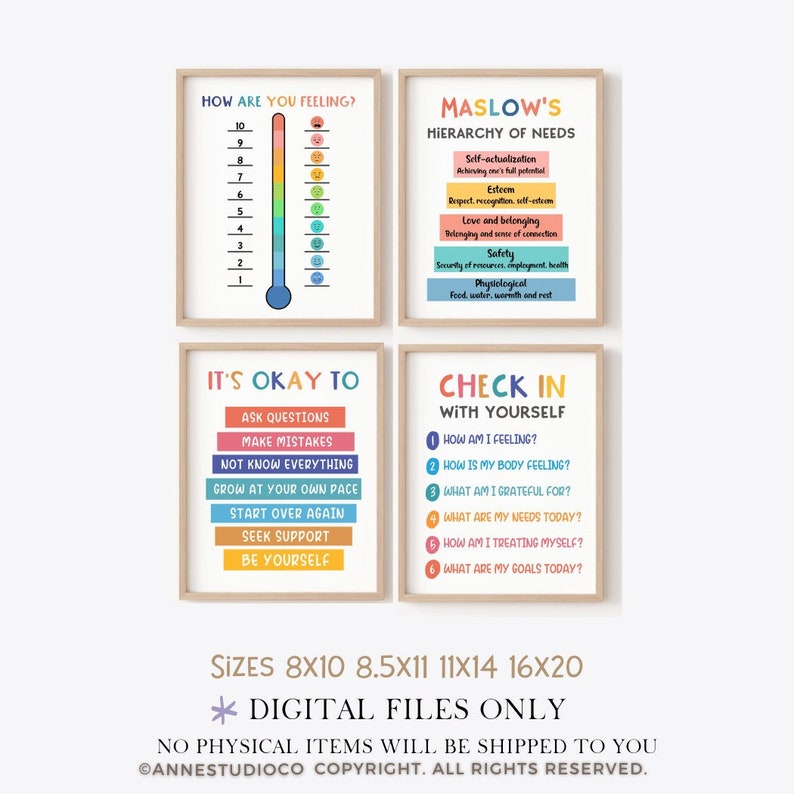 Bundle Set School Counselor Office Decor Counseling Posters - Etsy