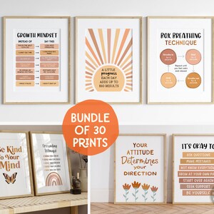 30 Boho School Counselor Posters Decor Psychology Office Sign Art ...