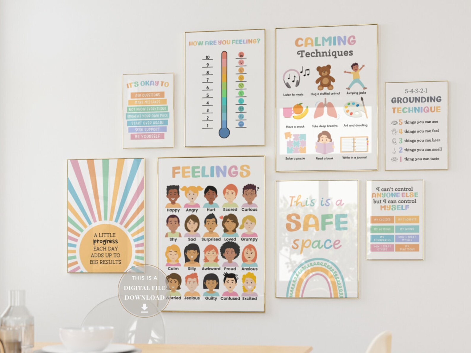 30 Calm Down Corner Posters Sign Kit Calming Decor Print - Etsy