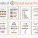 22 School Nurse Posters Office Decor Health Clinic Printables Bulletin ...