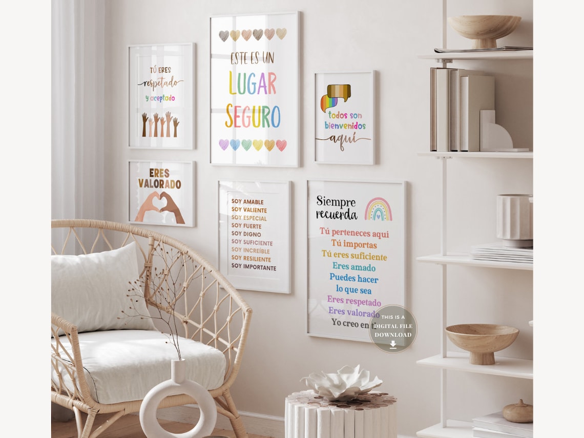12 Spanish Diversity School Counselor Office Decor Psychology Posters ...