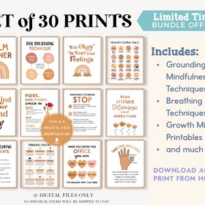 30 Boho School Counselor Posters Decor Psychology Office Sign Art ...