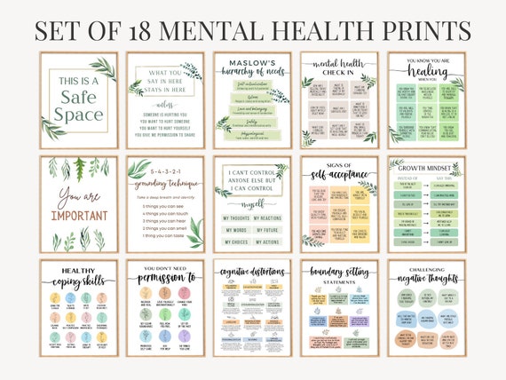 Bundle 18 School Counselor Office Decor Mental Health Posters - Etsy