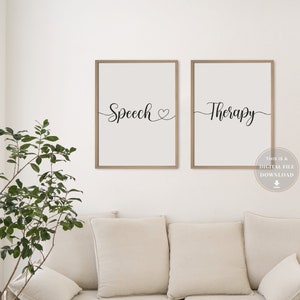 20 Speech Therapy Room Posters SLP Decor Language Pathologist Prints ...
