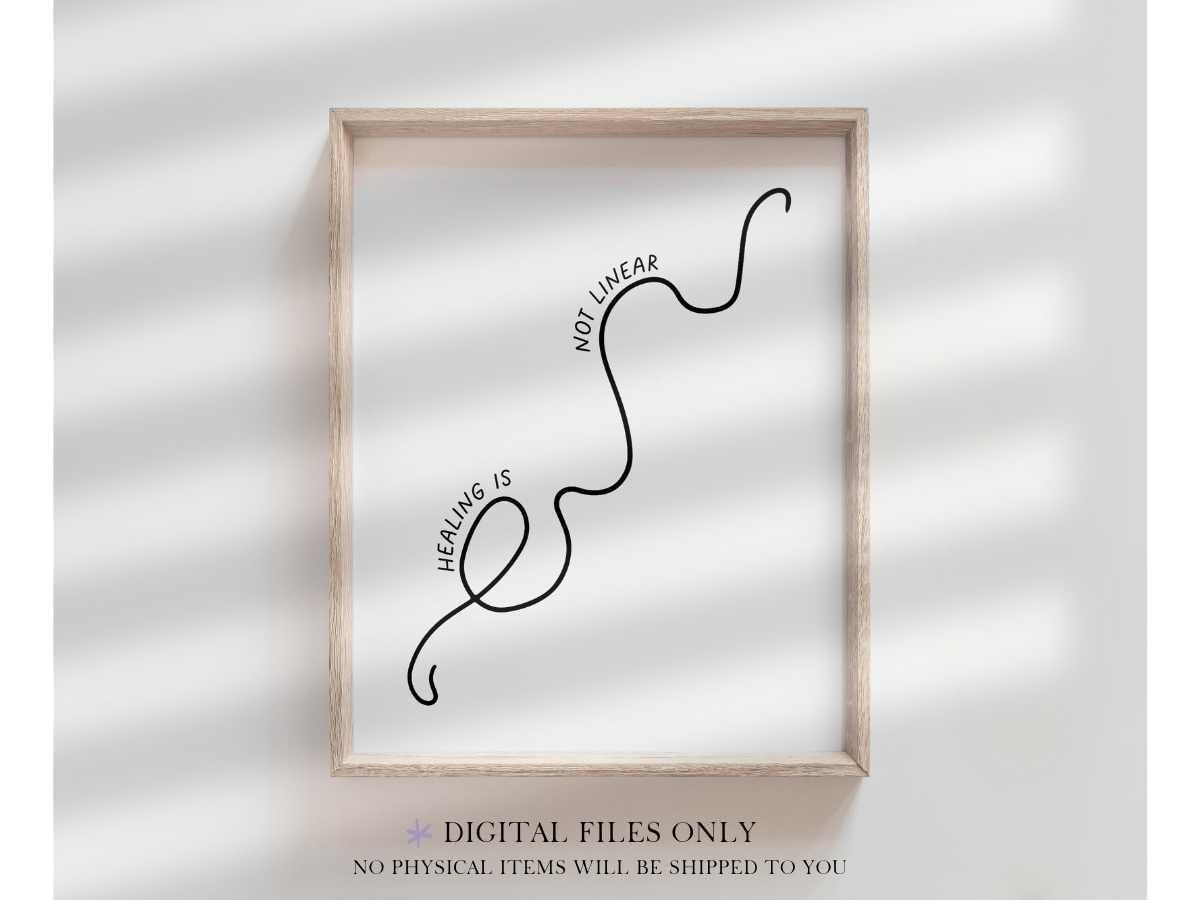 Healing is Not Linear Psychologist Office Decor School Counselor Wall ...