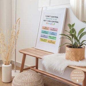 Things I Can Control Poster School Psychologist Office Decor Social ...