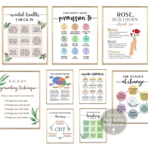 40 Social Worker Office Decor Poster | School Psychologist Wall Art ...