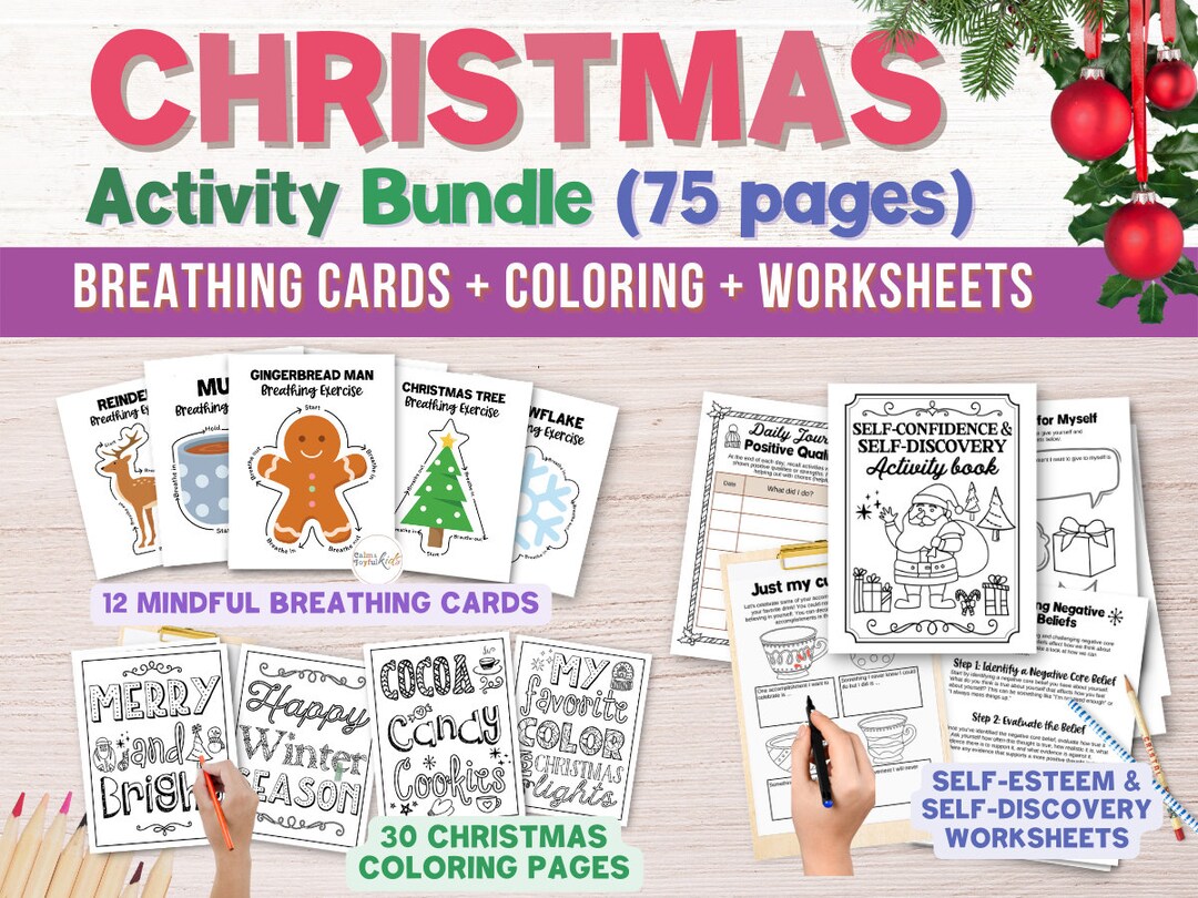 Christmas Classroom Activities Pages Counseling Kids Sheet Elementary ...
