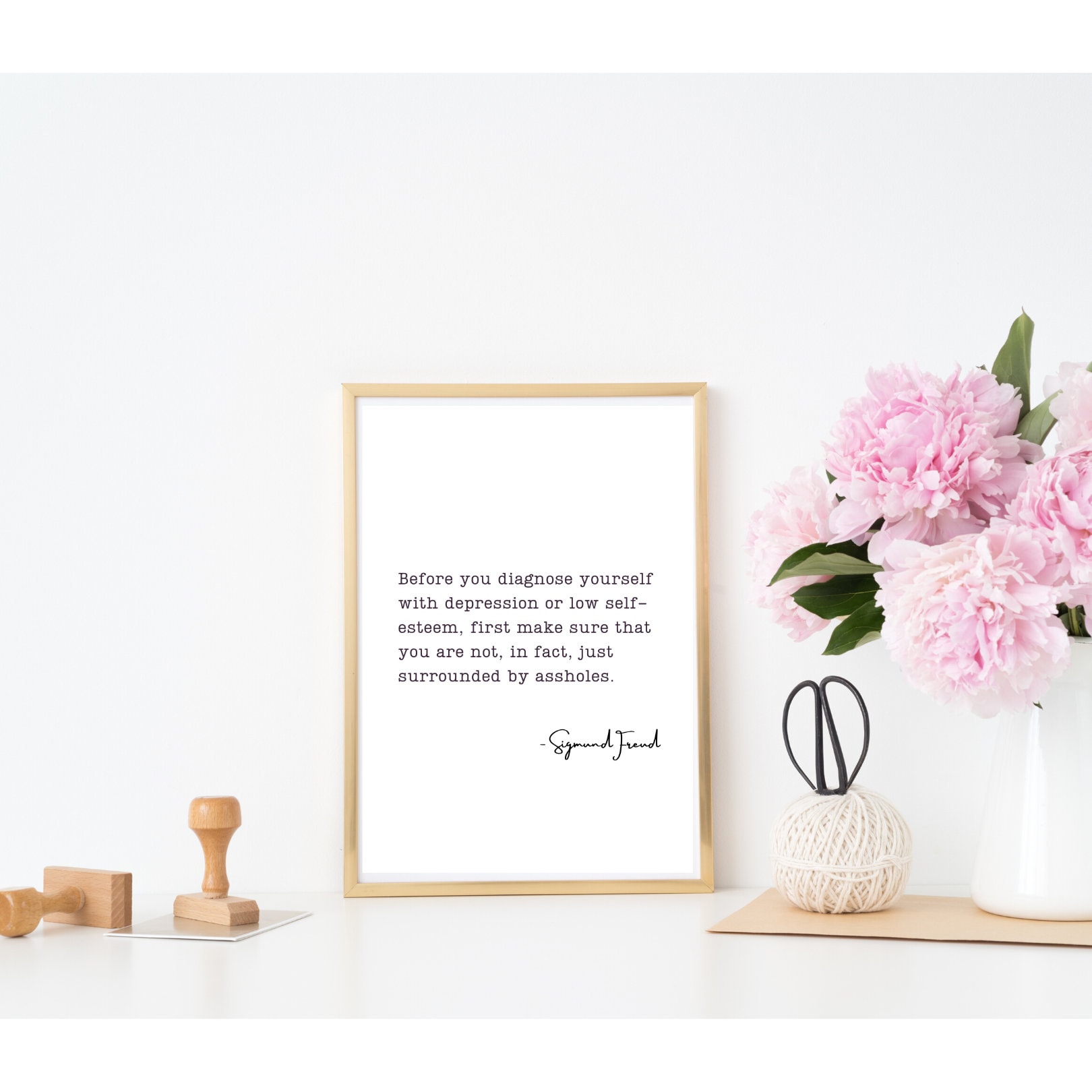 Sigmund Freud Quotes Poster Therapist Office Decor School Counselor ...