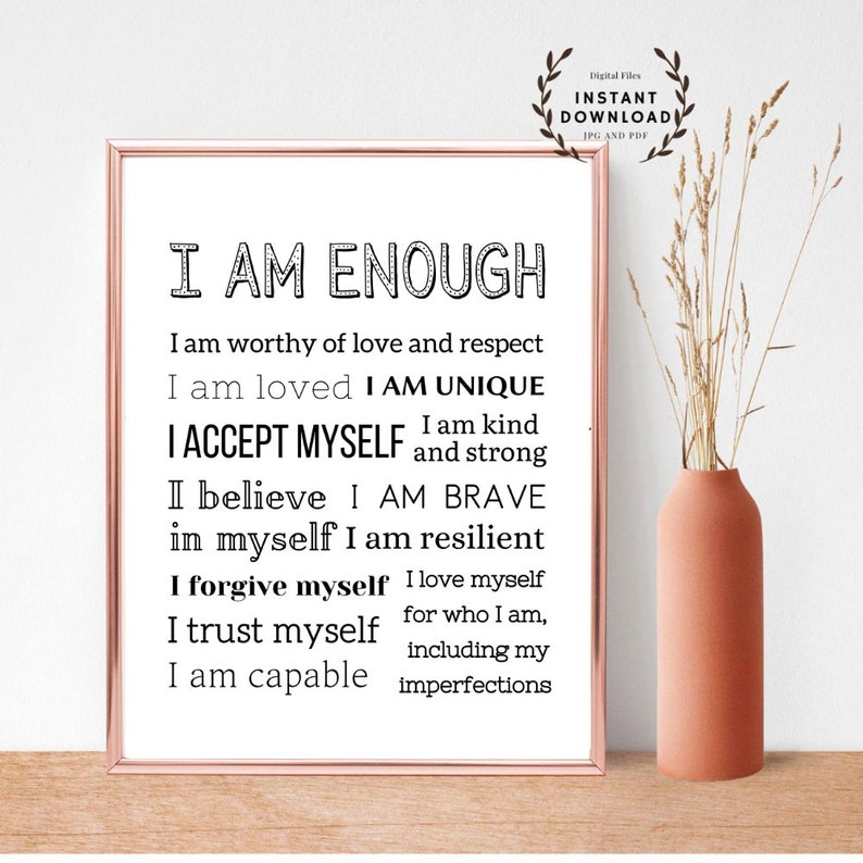 Affirmations School Social Worker Office Counseling Wall Art - Etsy