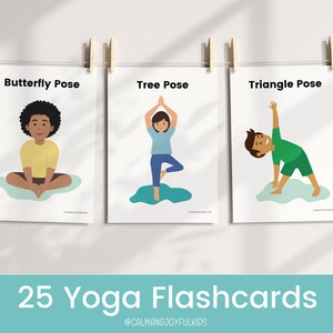 25 Yoga Poses Cards Calm Down Corner Calming Printable Kit - Etsy