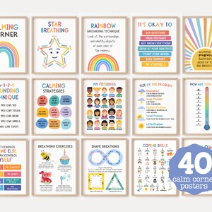 40 Calm Corner Posters Calming Down Corner Prints Decor Coping Skills ...