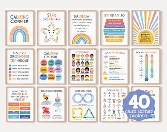 Calm Corner Sign Classroom Decor Mindfulness Printable Wall Art Calming ...